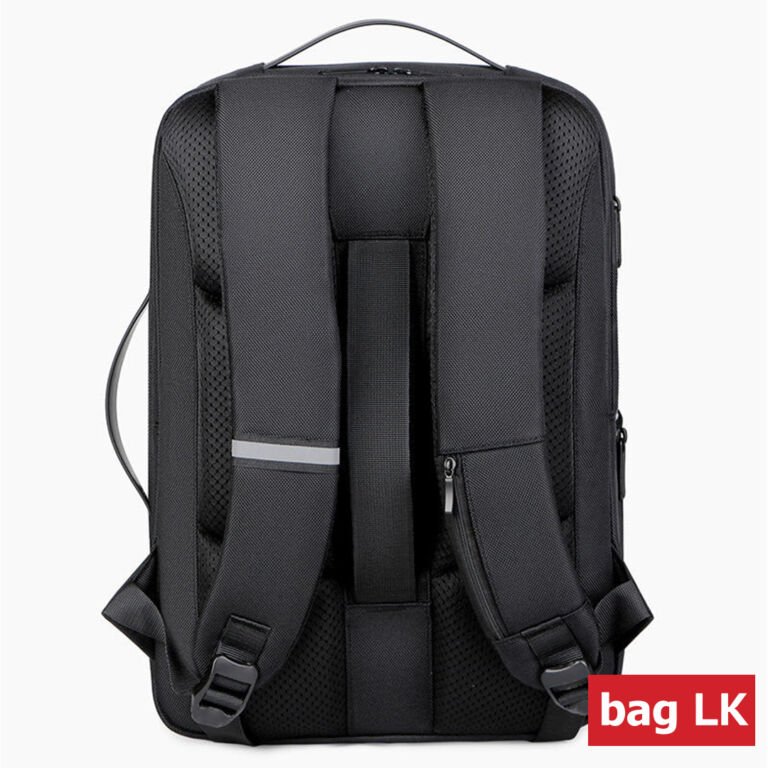 New Smart Collage Waterproof Travel Business Laptop Backpack Black - Bag.lk