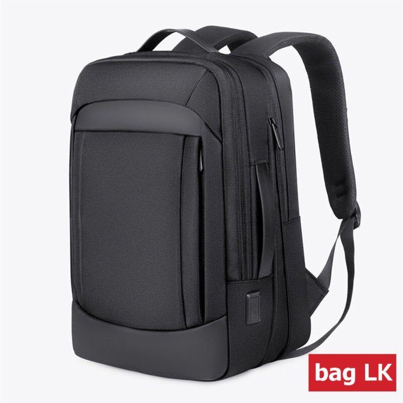 New Smart Collage Waterproof Travel Business Laptop Backpack Black - Bag.lk