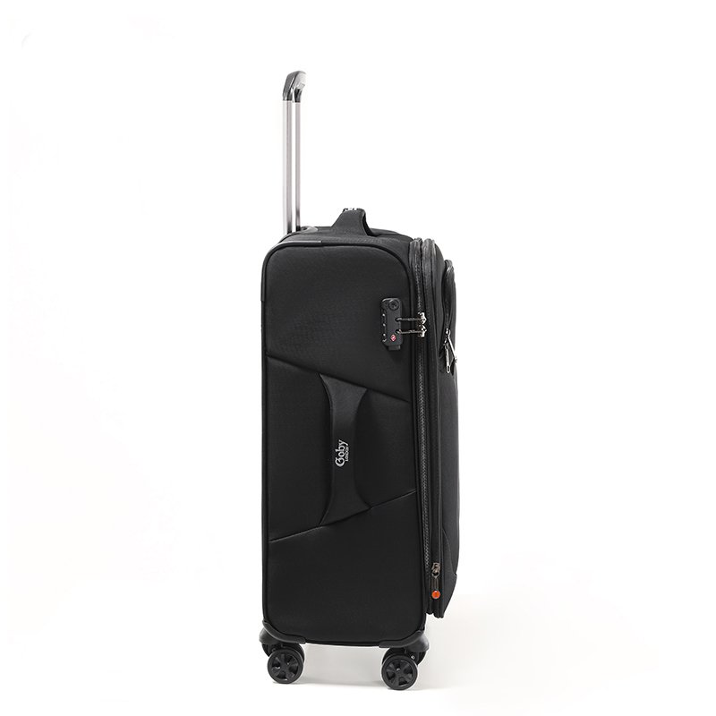 Goby London Light Weight Soft Luggage Metallic Black 10kg (Hand Luggage ...