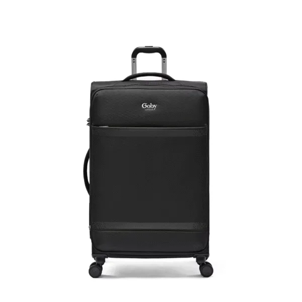 Goby London Light Weight Travel Luggage Metallic Black 30KG GB-3009 ...